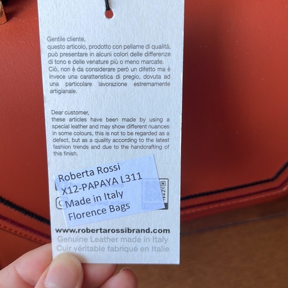 roberta rossi | Bags | Roberta Rossi Florence Bag In Papaya | Poshmark